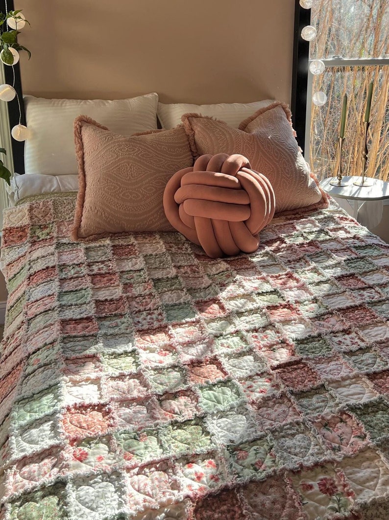 Heart Rag Quilt Pattern: Patchwork Template (PDF Download) - Etsy