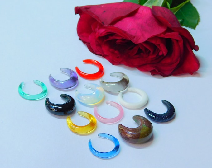 Blue Cat's Eye Glass Stone Pinchers, Septum, Tusk, Handmde Gauges ...