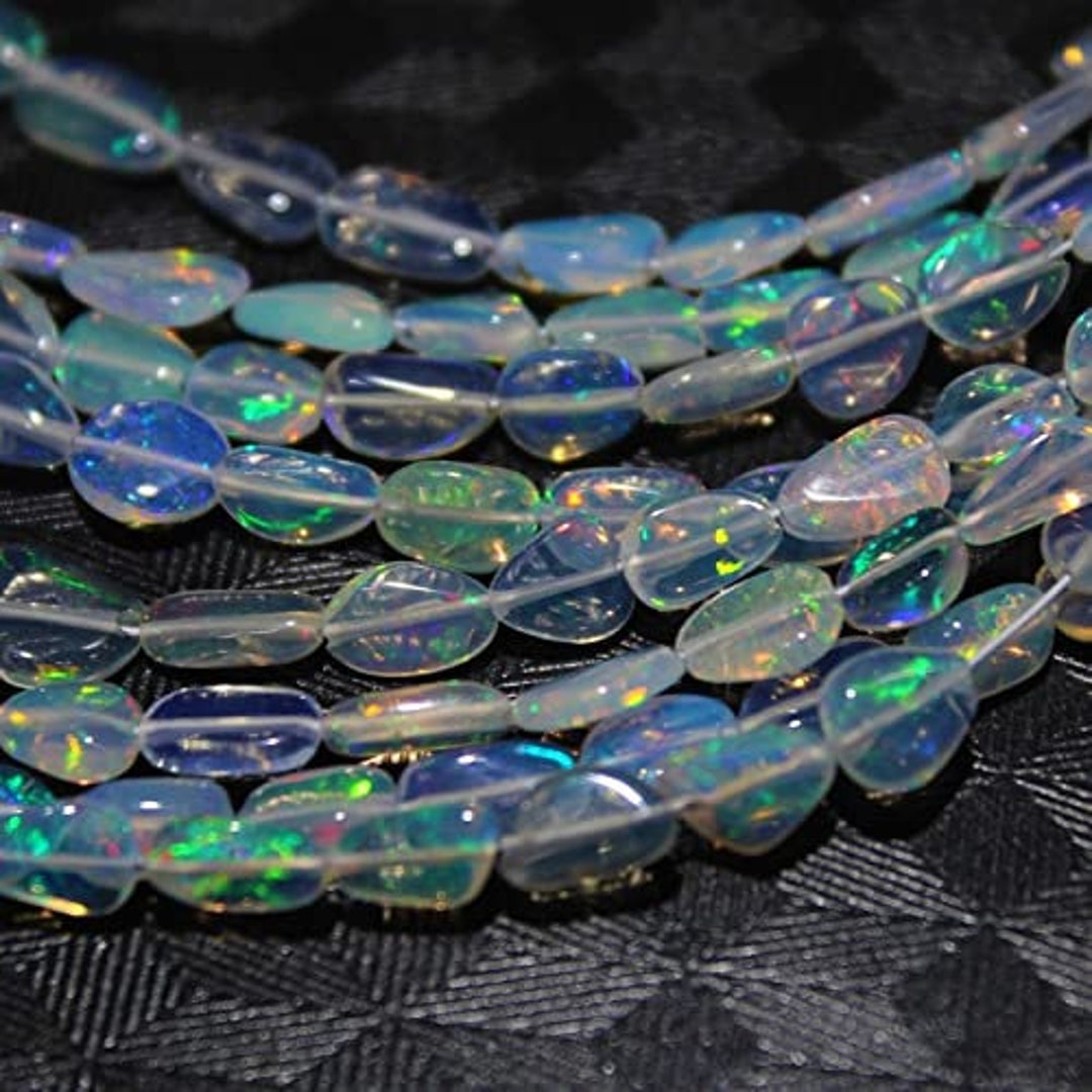 Ethiopian Fire Opal Nugget Beads: 16 Inch Strand, Smooth Cut (3-8 MM ...