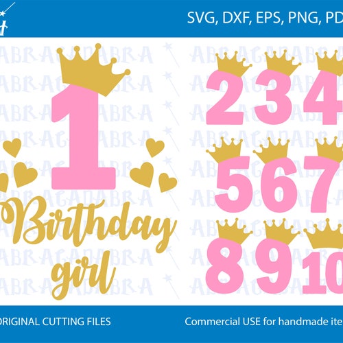 1st Birthday Svg First Birthday SVG 1st Birthday Girl SVG | Etsy