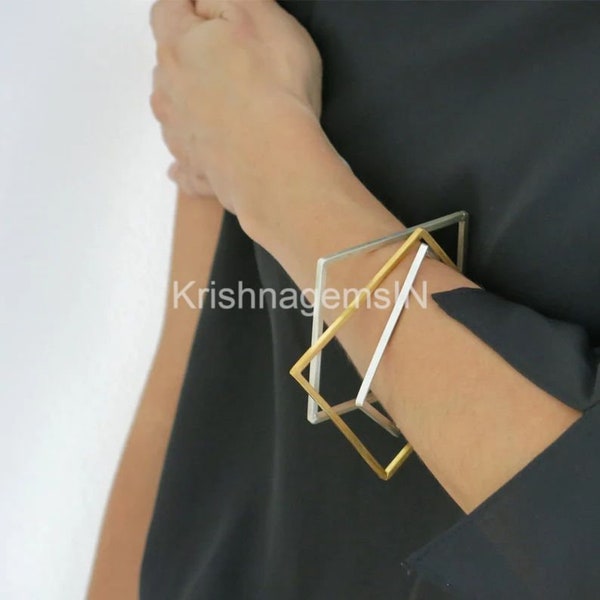 Mixed Metal Bangle - Etsy