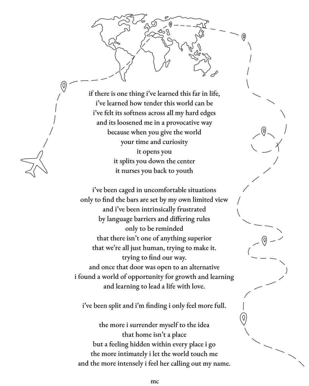 Travel Poem 8x10 Print - Etsy