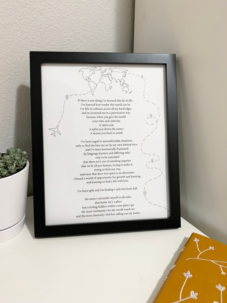 Travel Poem 8x10 Print - Etsy