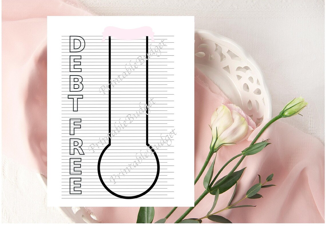 DEBT FREE CHART, Debt Thermometer, Debt Payment Tracker, Happy Planner ...