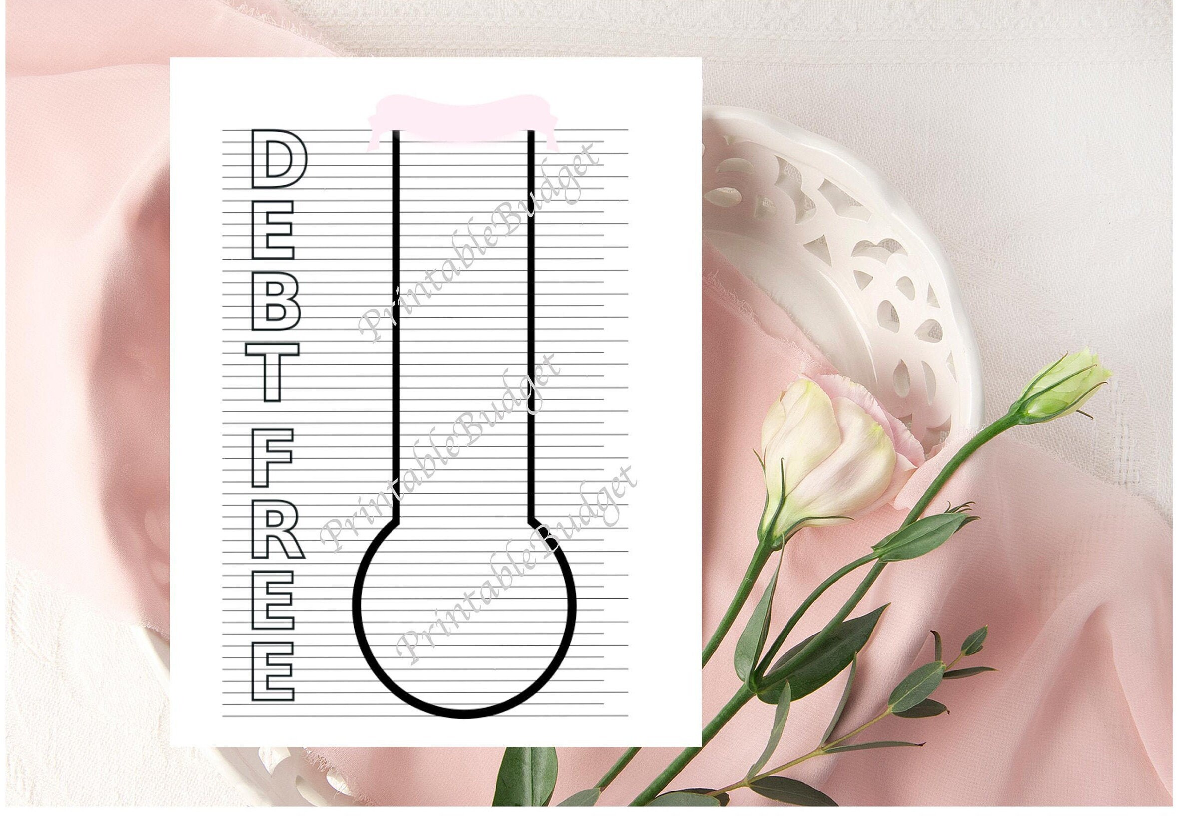 DEBT FREE CHART, Debt Thermometer, Debt Payment Tracker, Happy Planner ...