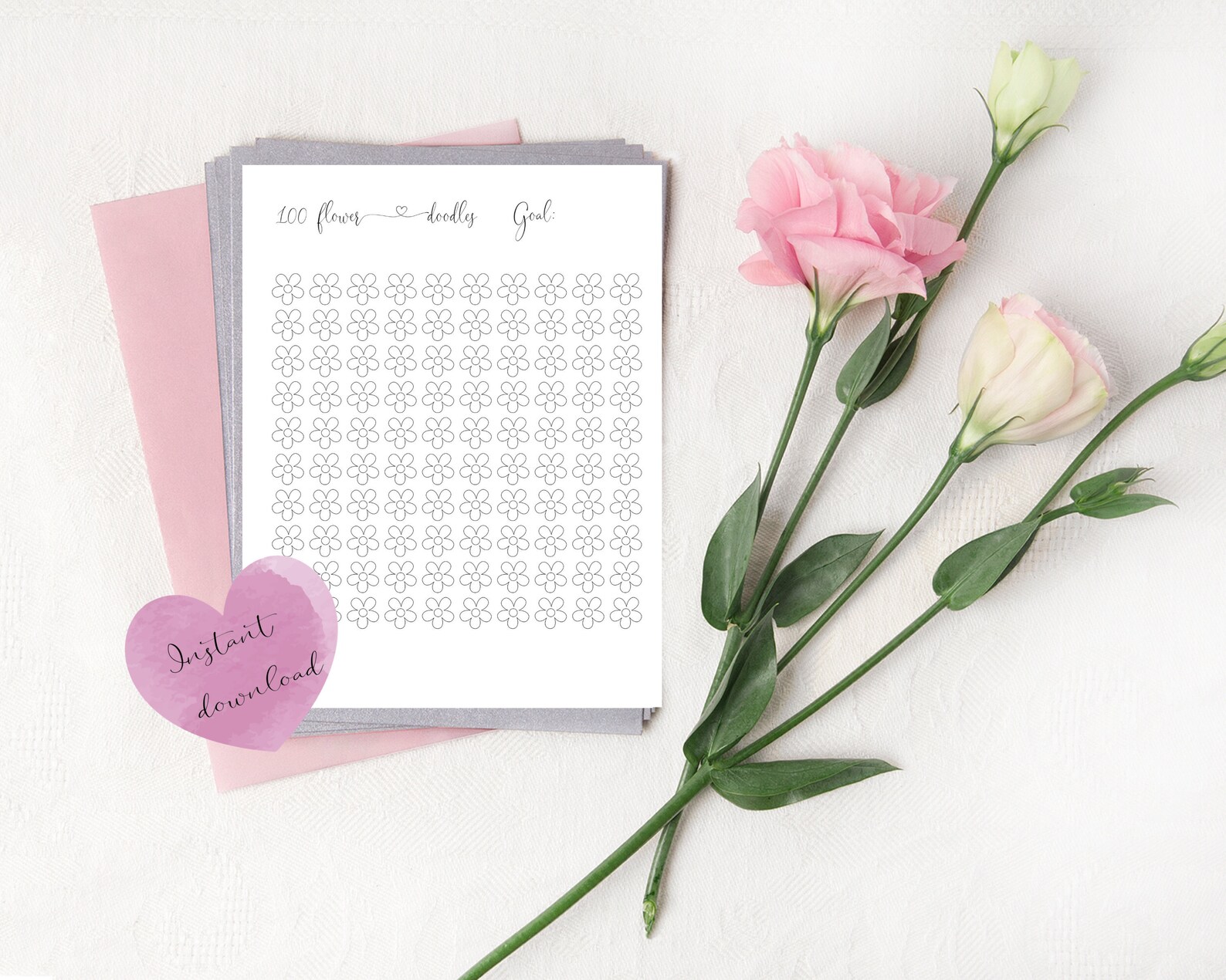 Flower Savings Chart Habit Tracker Printable Budget Planner - Etsy