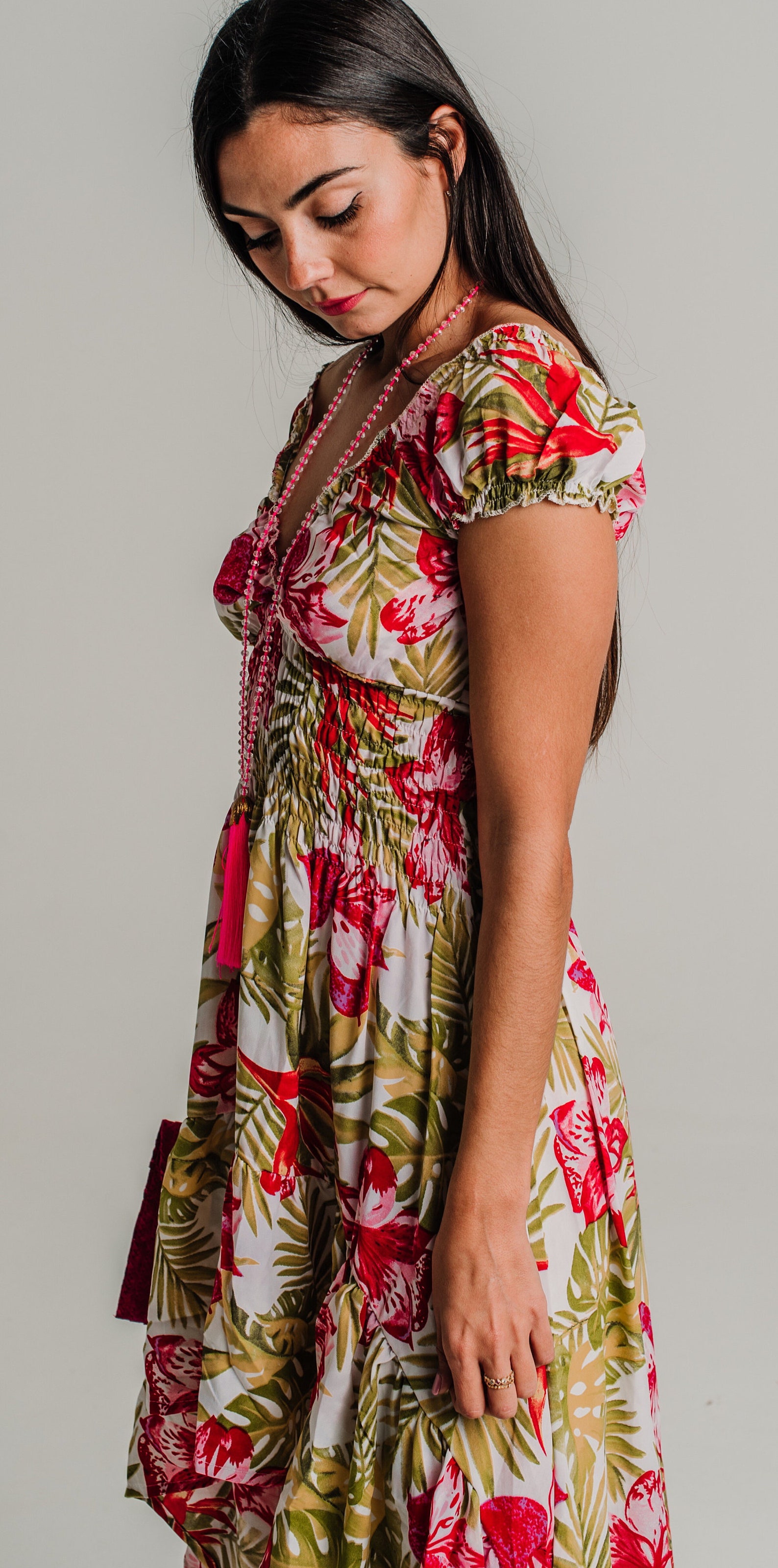 Mambo White Dress Resort Wear Long Summer Dress Floral - Etsy