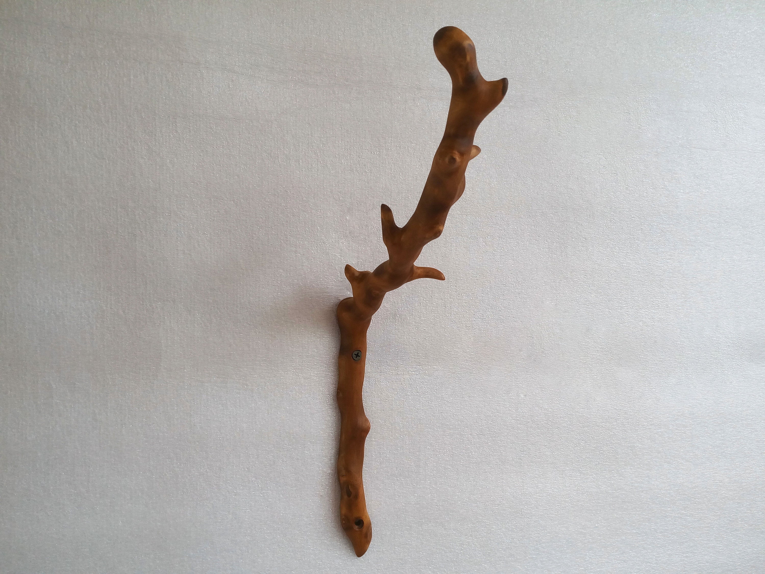 Unique Tree Branch Wall Hook for Hanging Light Rustic Hook | Etsy