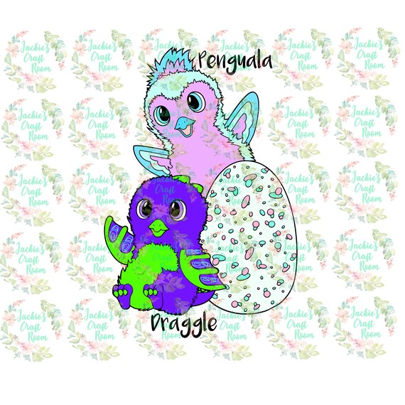 Hatchimals Egg Draggle and Penguala SVG PDF JPEG Instant | Etsy