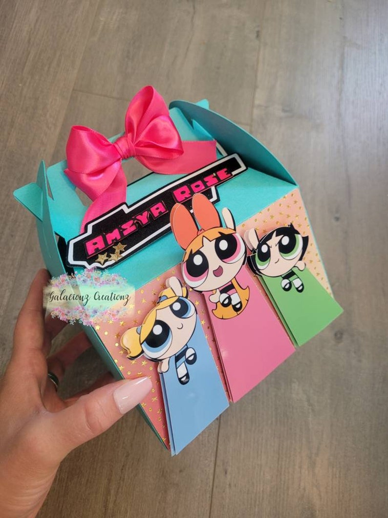 Personalized Powerpuff Girls Party Favor Boxes, Powerpuff Girlsthemed ...