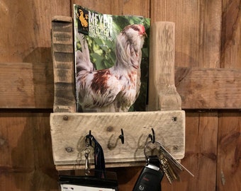 Rustic Reclaimed Pallet Wood Key Holder - Etsy