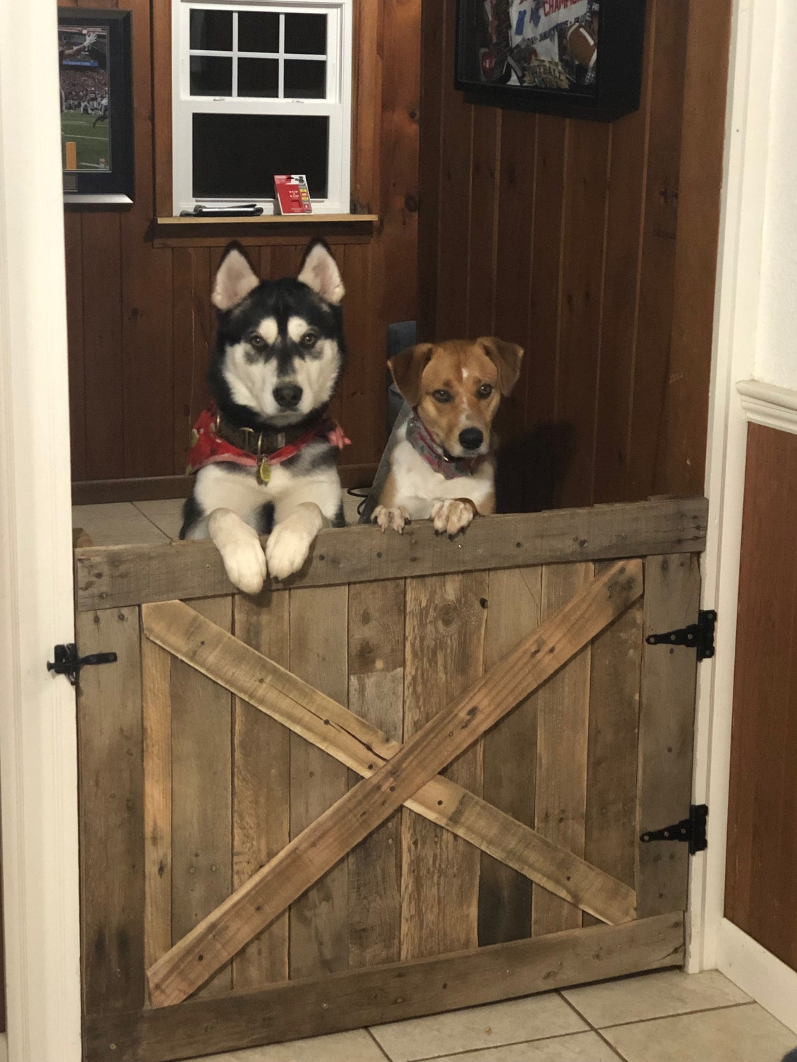 Rustic Reclaimed Pallet Wood Dog Gate | Etsy