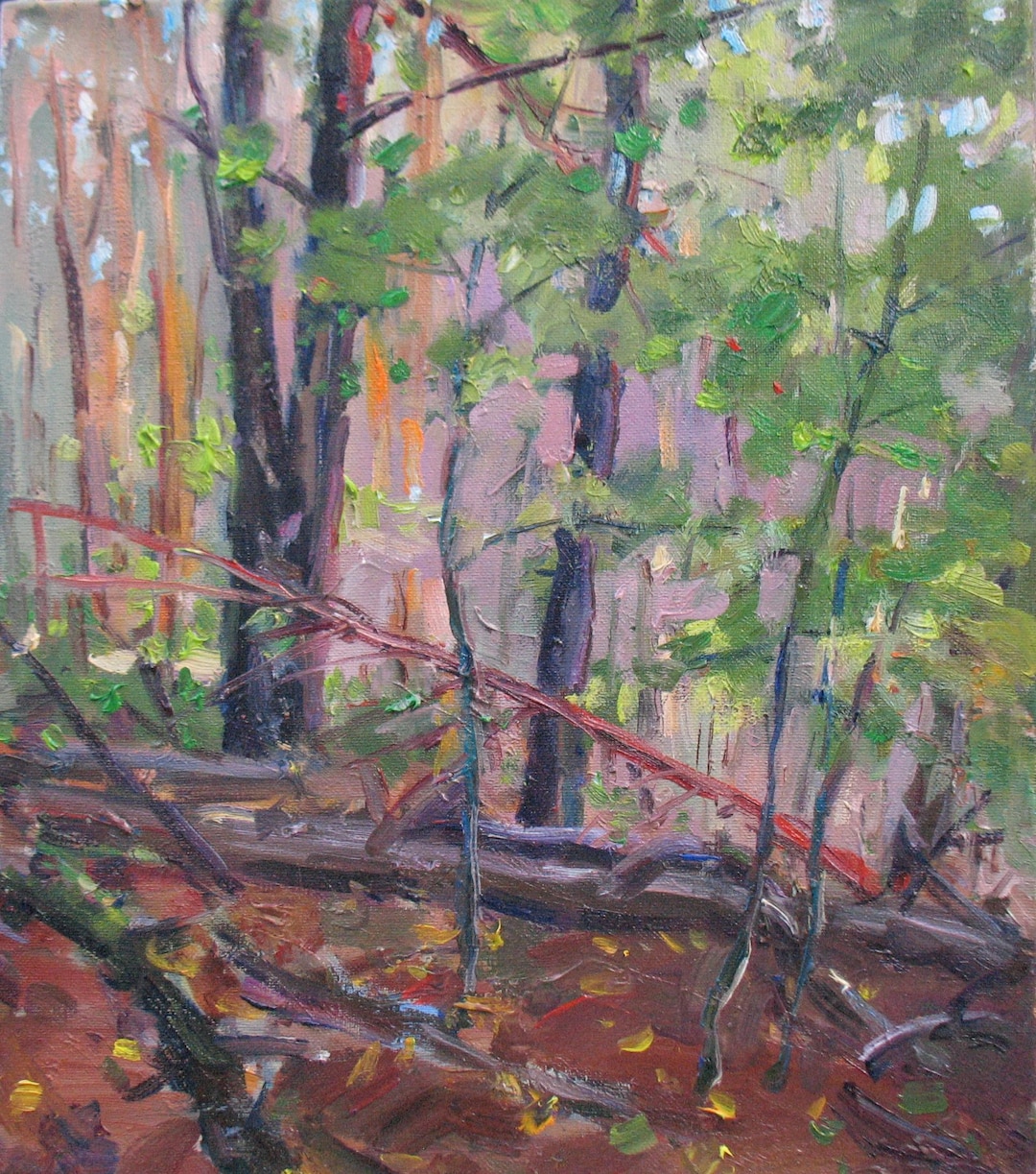 Forest Plein Air Painting, Impressionism Art, Forest Landscape, Living ...