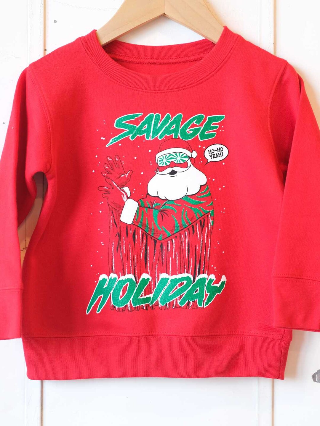 Savage Holiday Kids Graphic Sweatshirt - Etsy