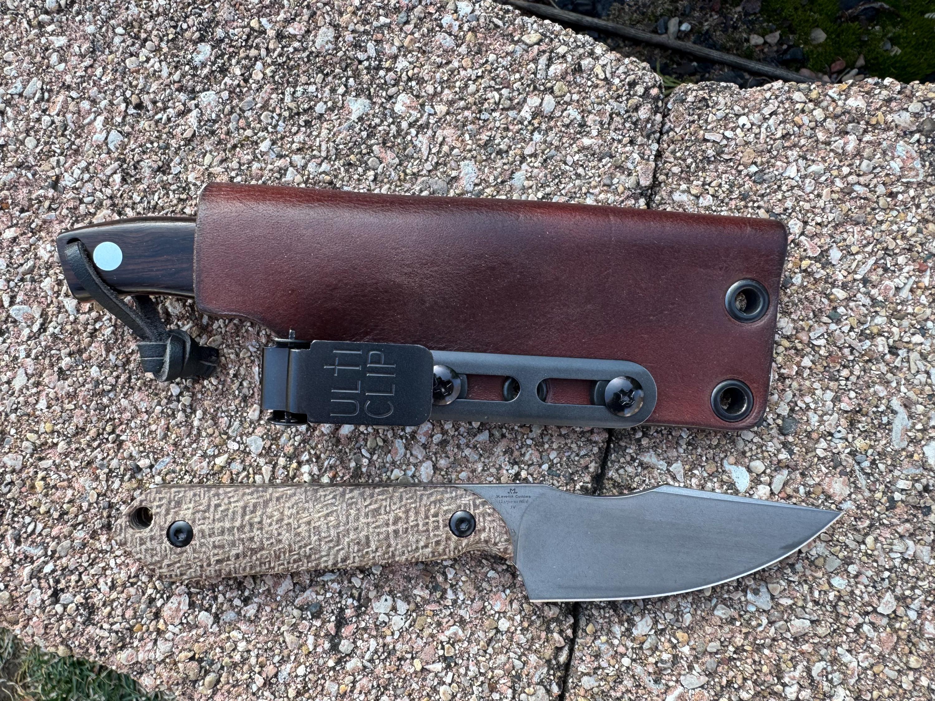 Tops Mini Scandi Small Compact Inside the Pocket Leather Sheath ...