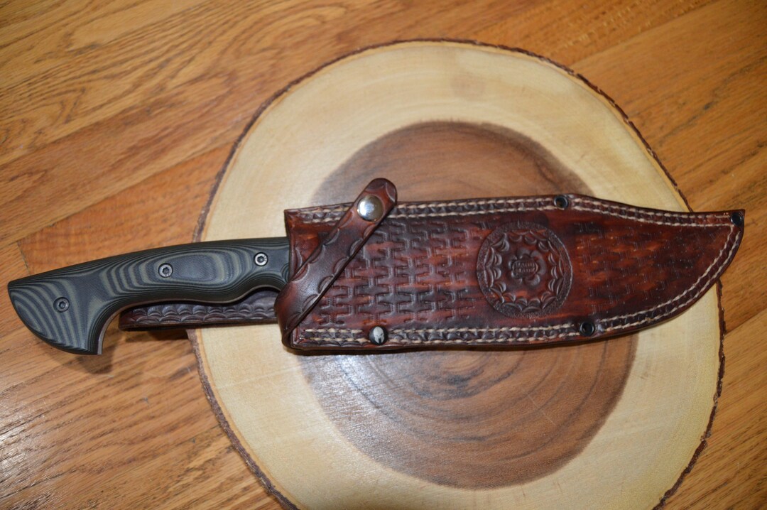Custom Leather Sheath for Work Tuff Gear Puzon Wilderness Bowie - Etsy