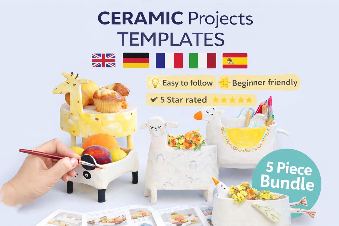 Ceramic Template Bundle | Slab Pottery DIY (PDF) - Etsy