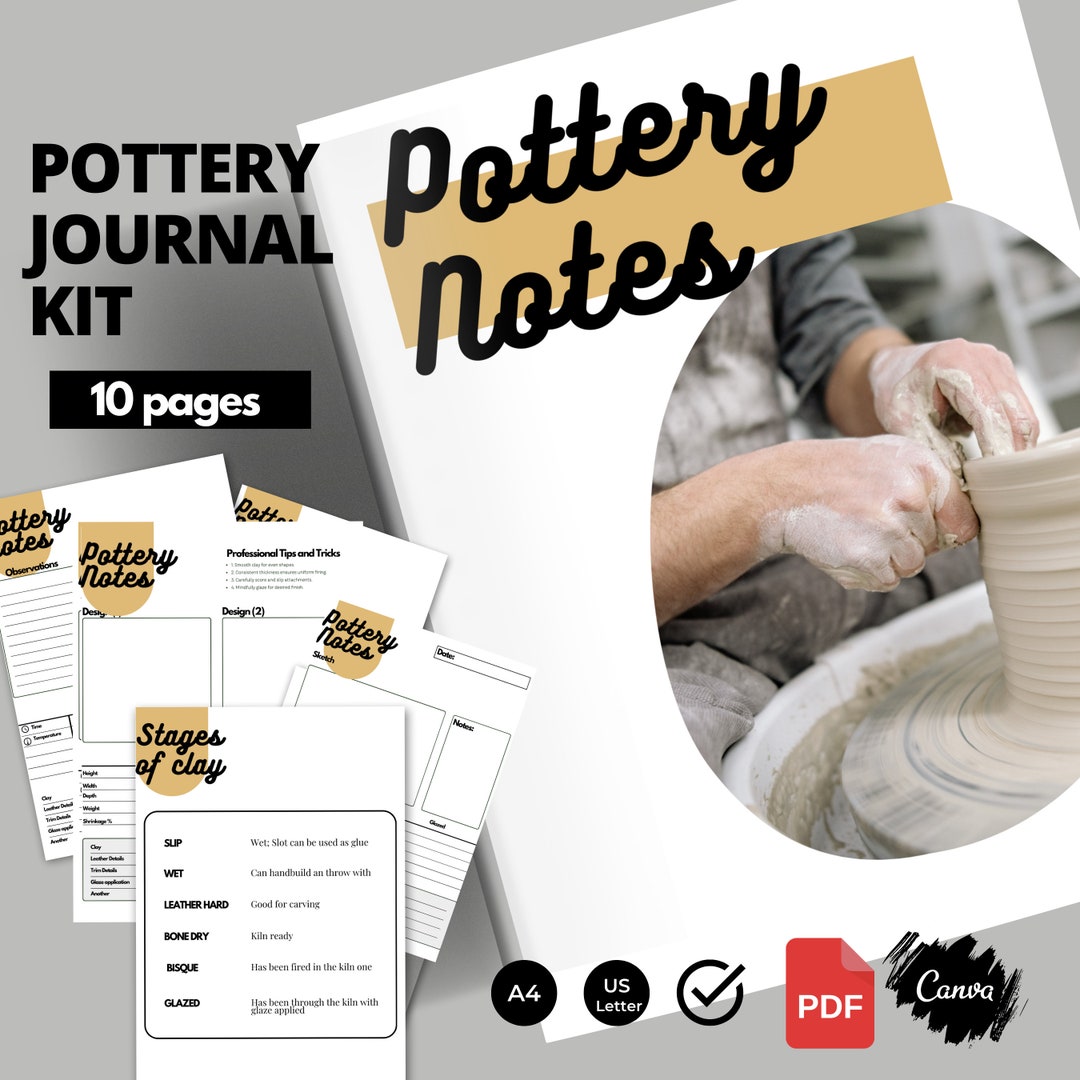 POTTERY NOTES, Glaze Test, Pottery Log Book, Pottery Journal, Pottery ...