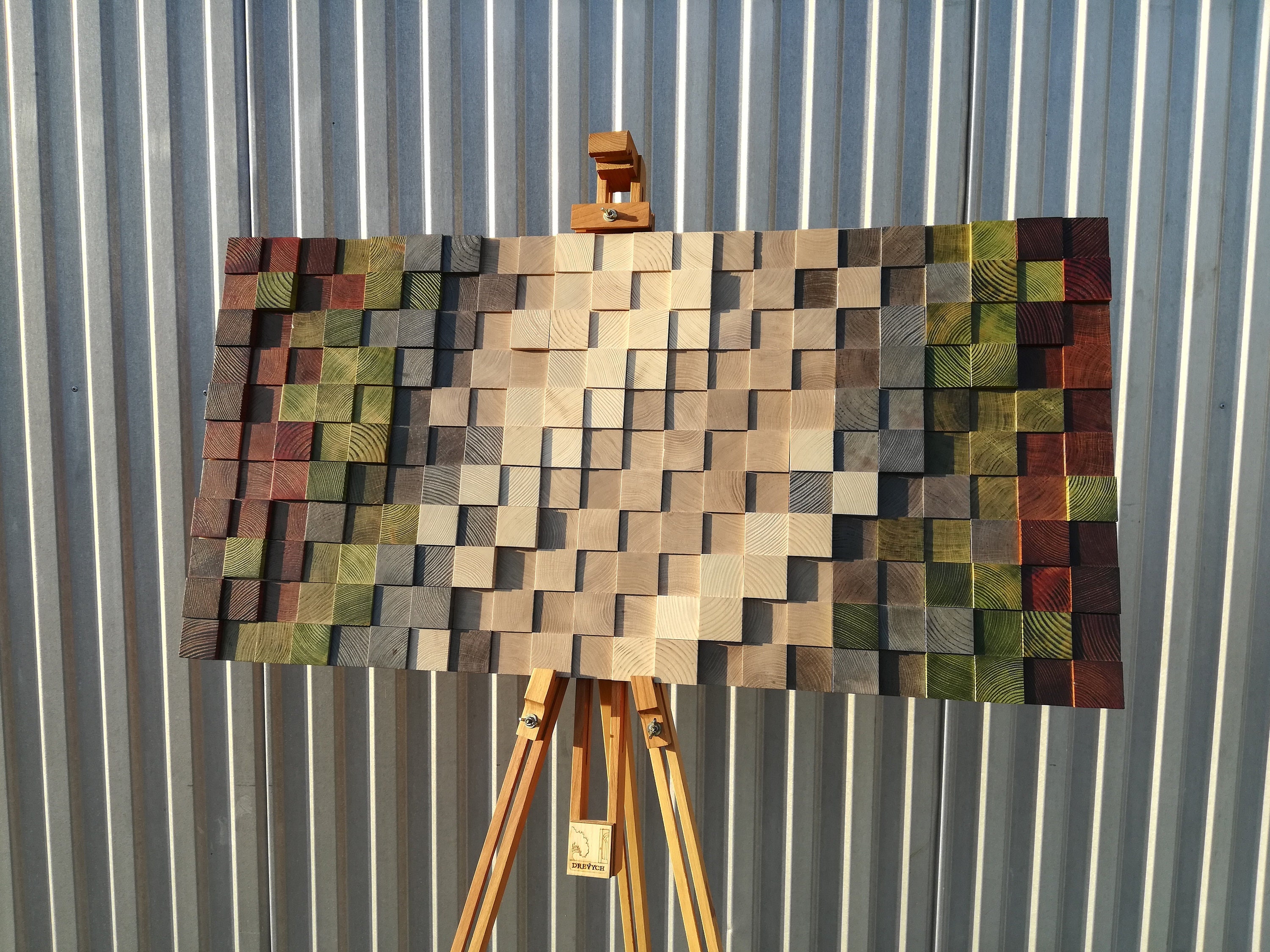 Wall wood art 19.49 x 38.98 in natural wood one of a kind | Etsy