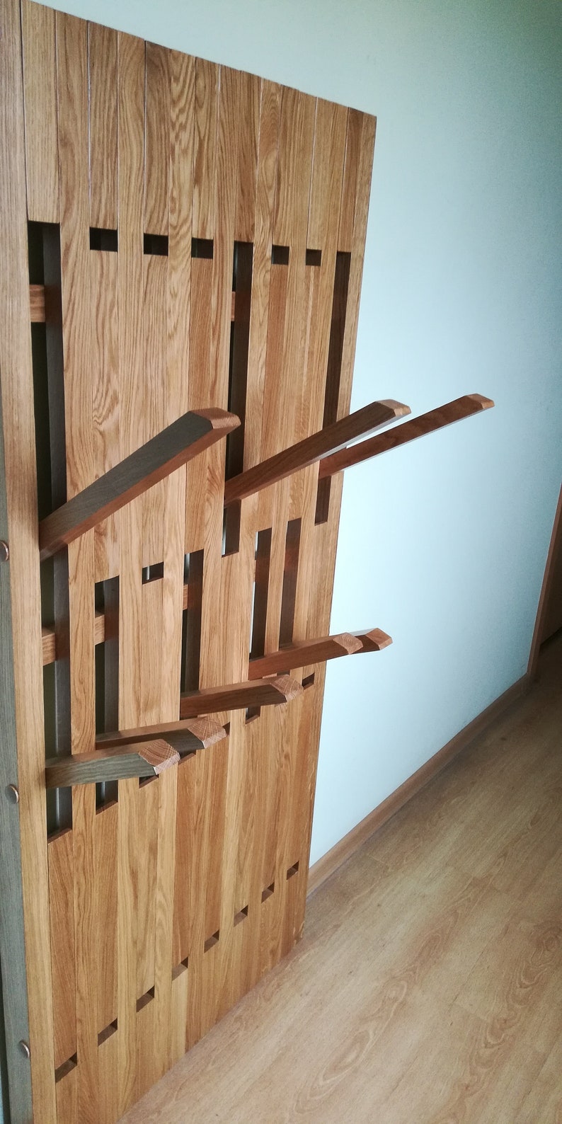 Wood Clothes Rack 63x28 Inches Oak Hanger and Rack for | Etsy
