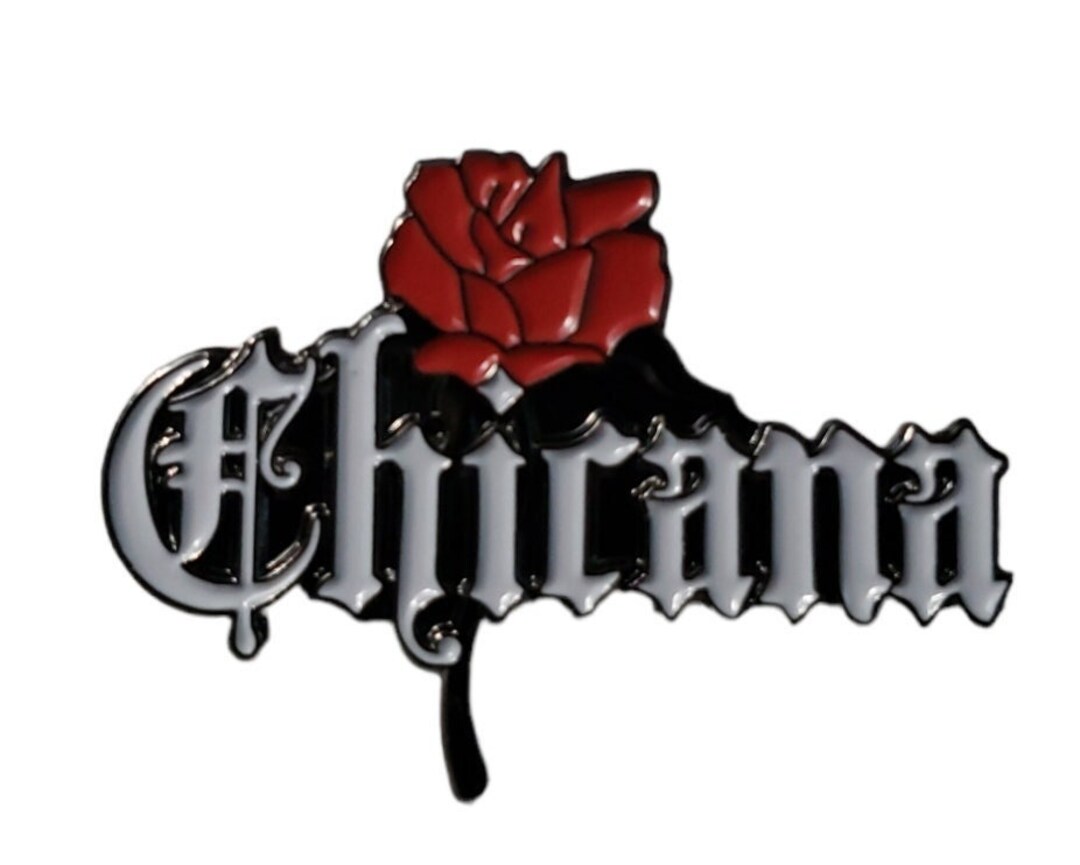 Chicana Red Rose Label Pin Lowrider Hat Chicana Biker Pin Up - Etsy