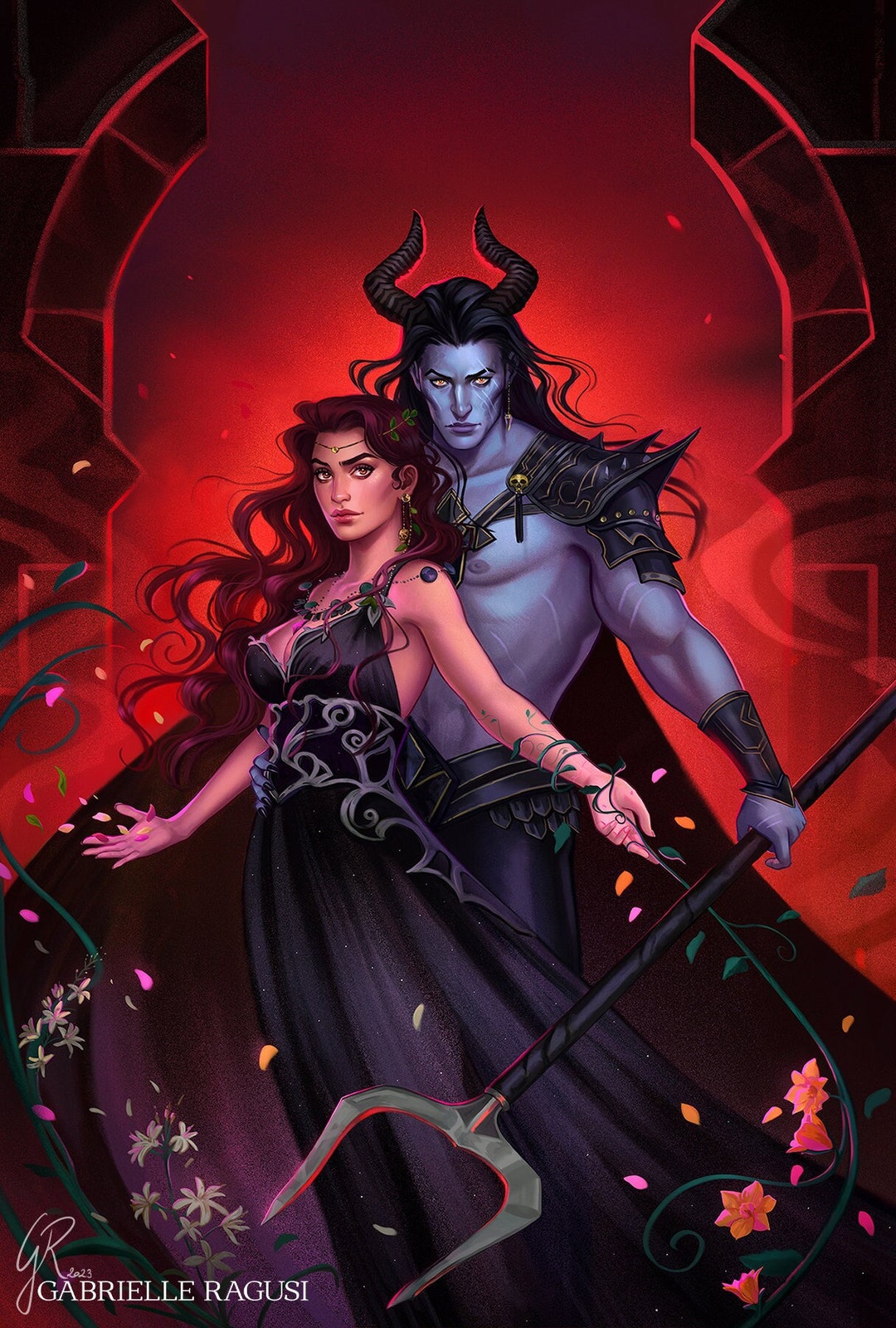 King and Queen of the Underworld Hades and Persephone Art Print - Etsy