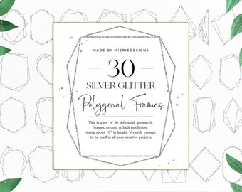 Silver Glitter Frame - Etsy