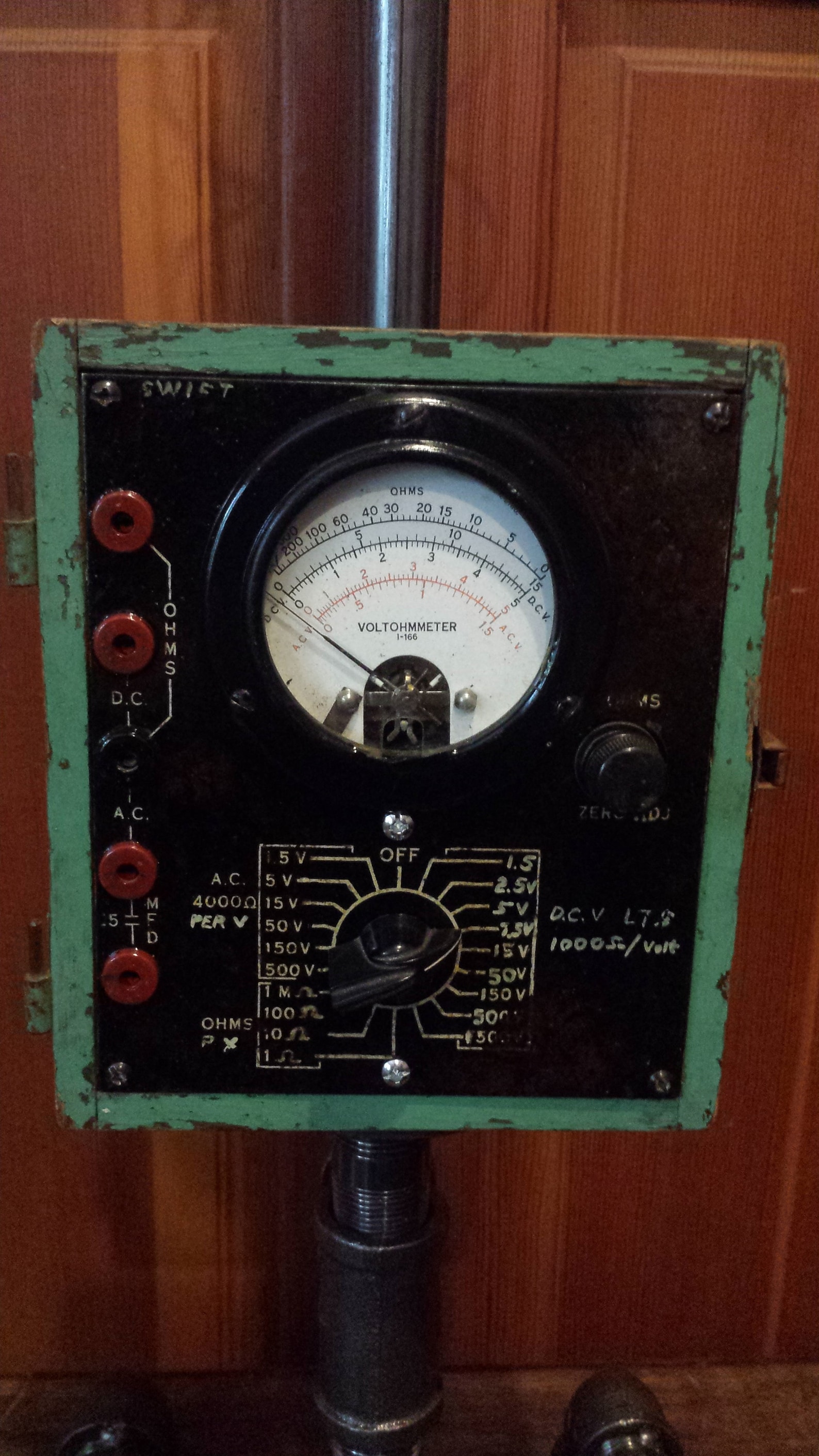 Volt-ohm Meter Lamp, Industrial Lamp, Pipe Lamp, Steampunk, Retro Lamp ...