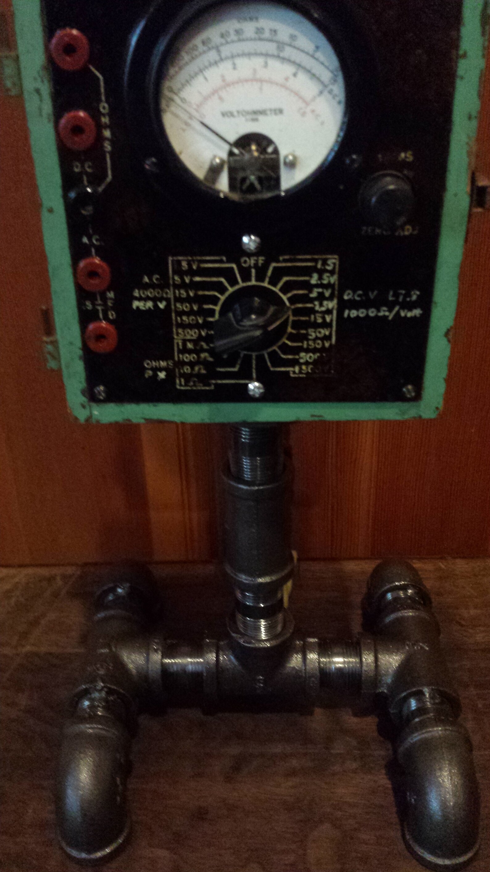 Volt-ohm Meter Lamp, Industrial Lamp, Pipe Lamp, Steampunk, Retro Lamp ...