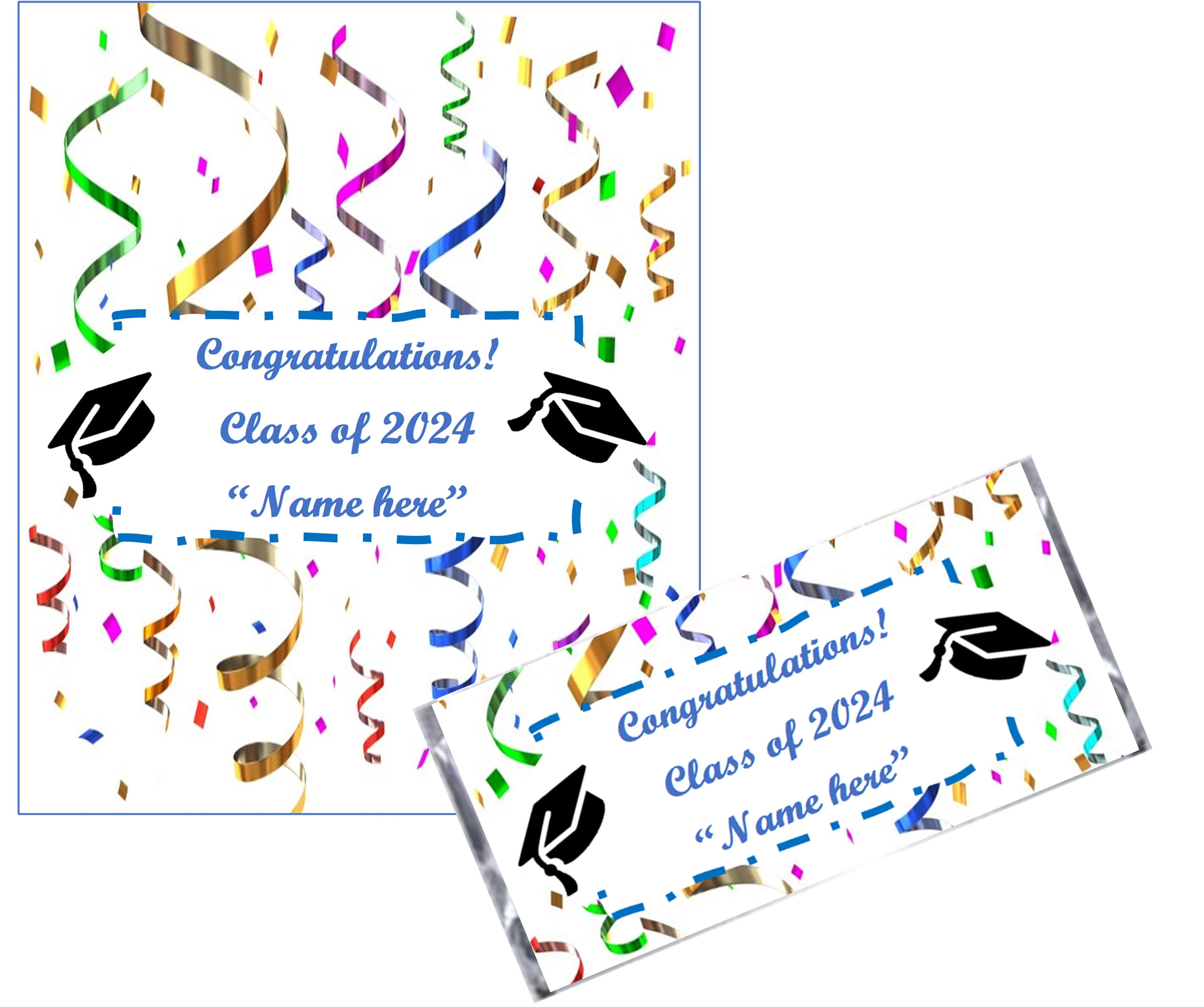Personalized Candy Bar Wrappers, Graduation, Class of 2024, Party ...