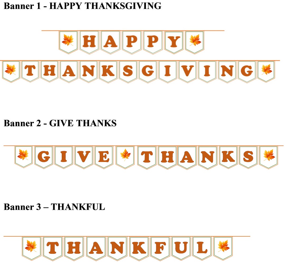 Thanksgiving Banner, Happy Thanksgiving, Give Thanks, Thankful, Fall ...
