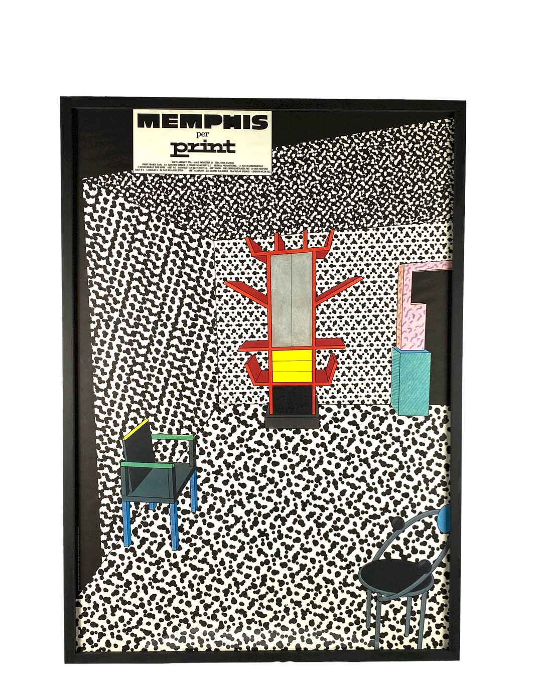 Ettore Sottsass Memphis per Print Framed Christoph Radl - Etsy