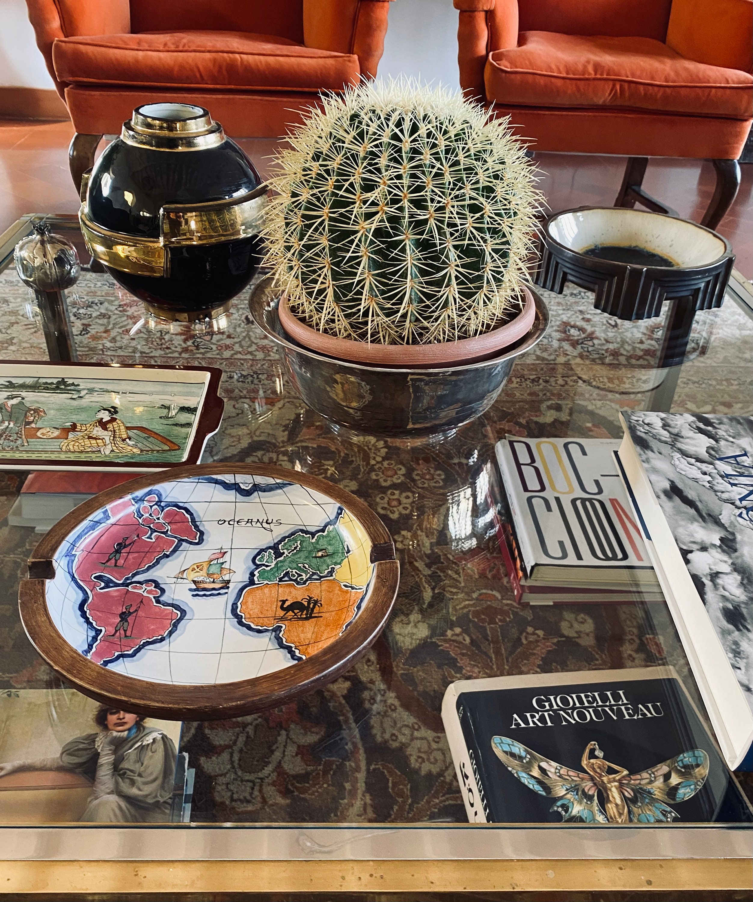 Polychrome Ceramic World Map Catchall / Ashtray Zaccagnini - Etsy