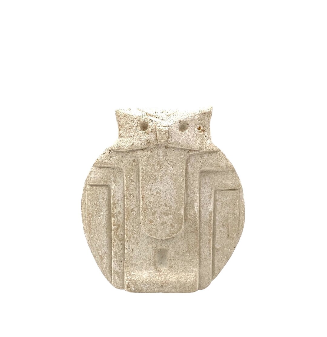 White Stone Cubist Owl Sculpture, France 1960s - Etsy