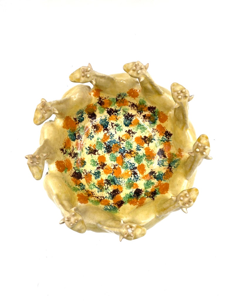 Postmodern Giraffe Ceramic Centerpiece / Vide Poche, ND Dolfi Montelupo ...