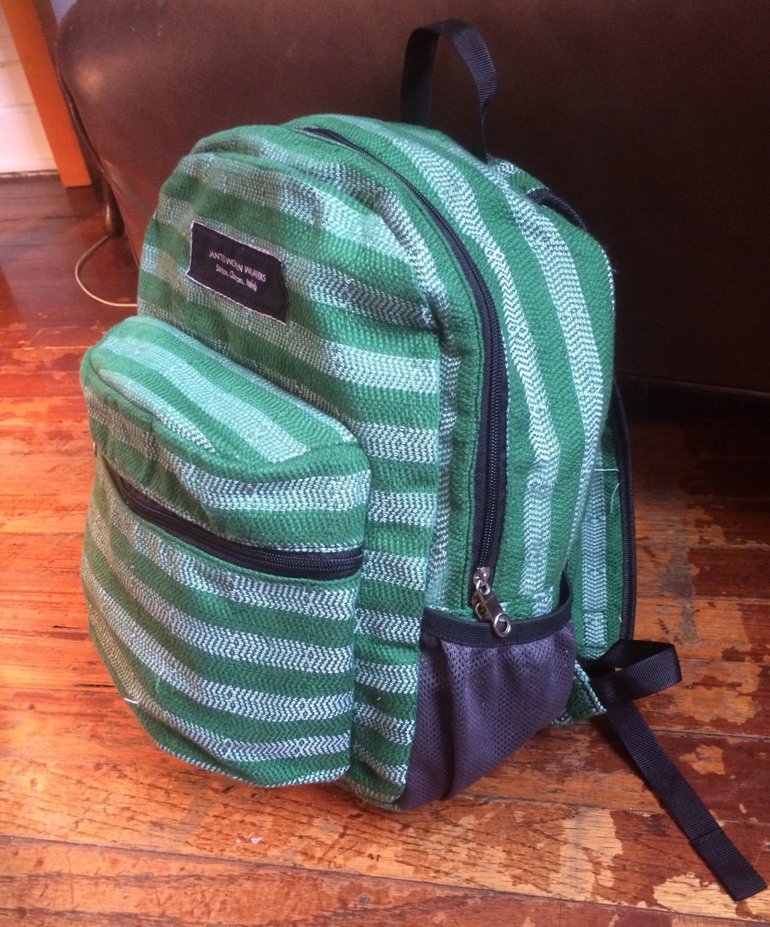 PRE-ORDER Handwoven Green + White Backpack | Indigenous Filipino ...