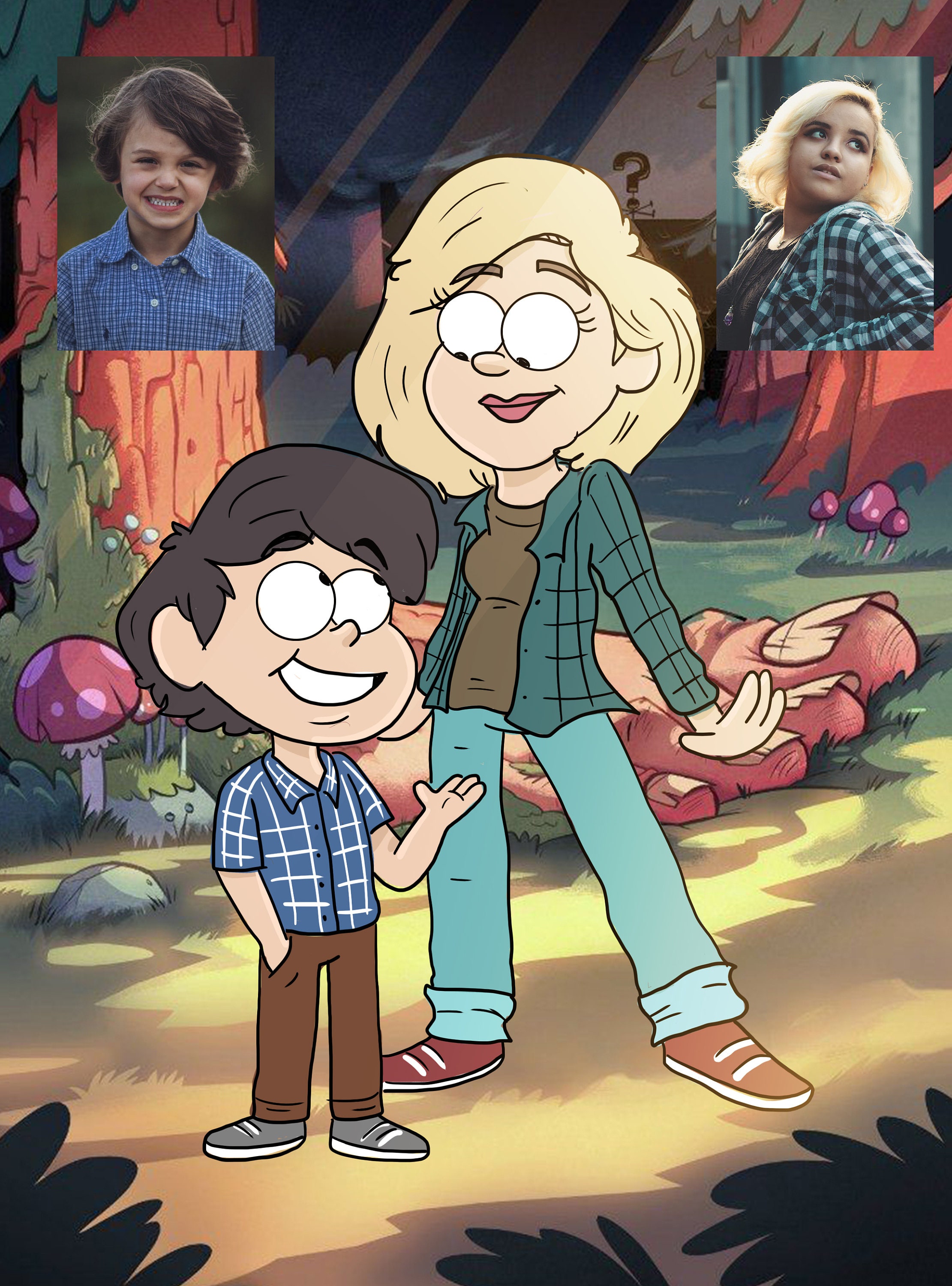 Gravity Falls Style Gravity Falls Portrait Retrato en estilo - Etsy México