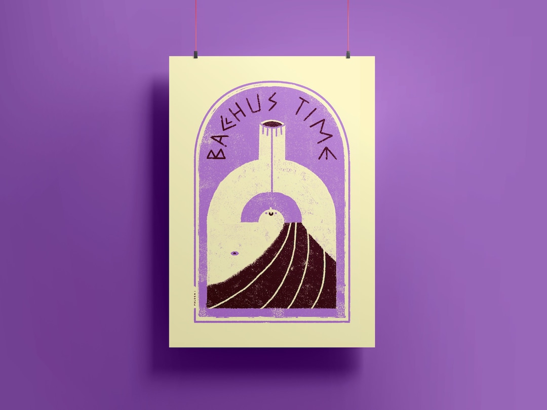 Bacchus Time | Poster | Illustration | Wall Art Decor Print - Etsy