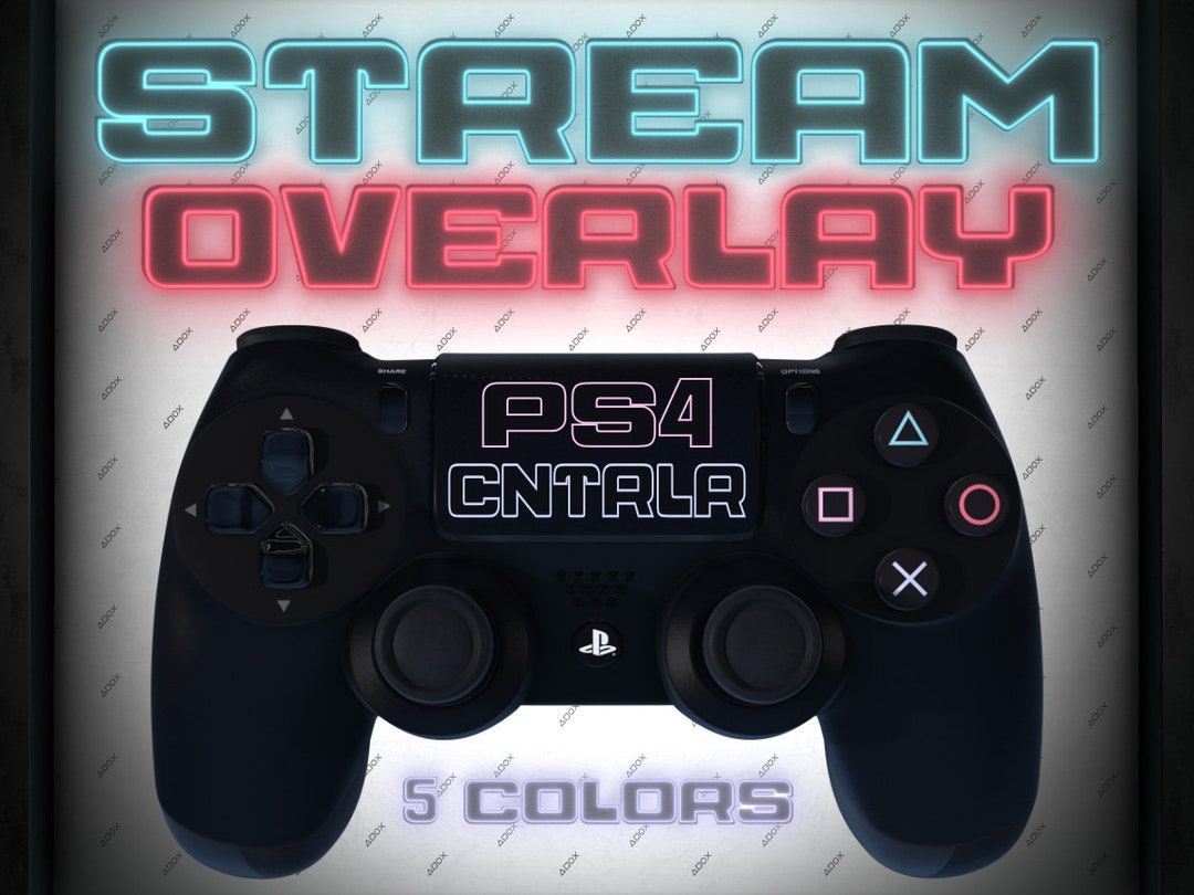 Stream Overlay PS4 Cntrlr, Playstation Controller, Twitch, Youtube ...
