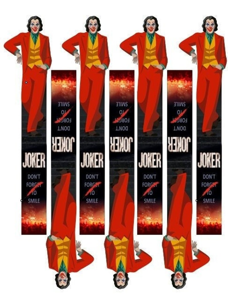 Jocker 7 Printable Bookmarks on A4 Sheet PDF Joaquin Phoenix - Etsy