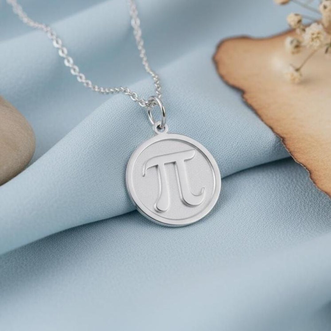 Brass Math Symbol Pendant , Geometry Necklace , Pi Charm Pendant ...
