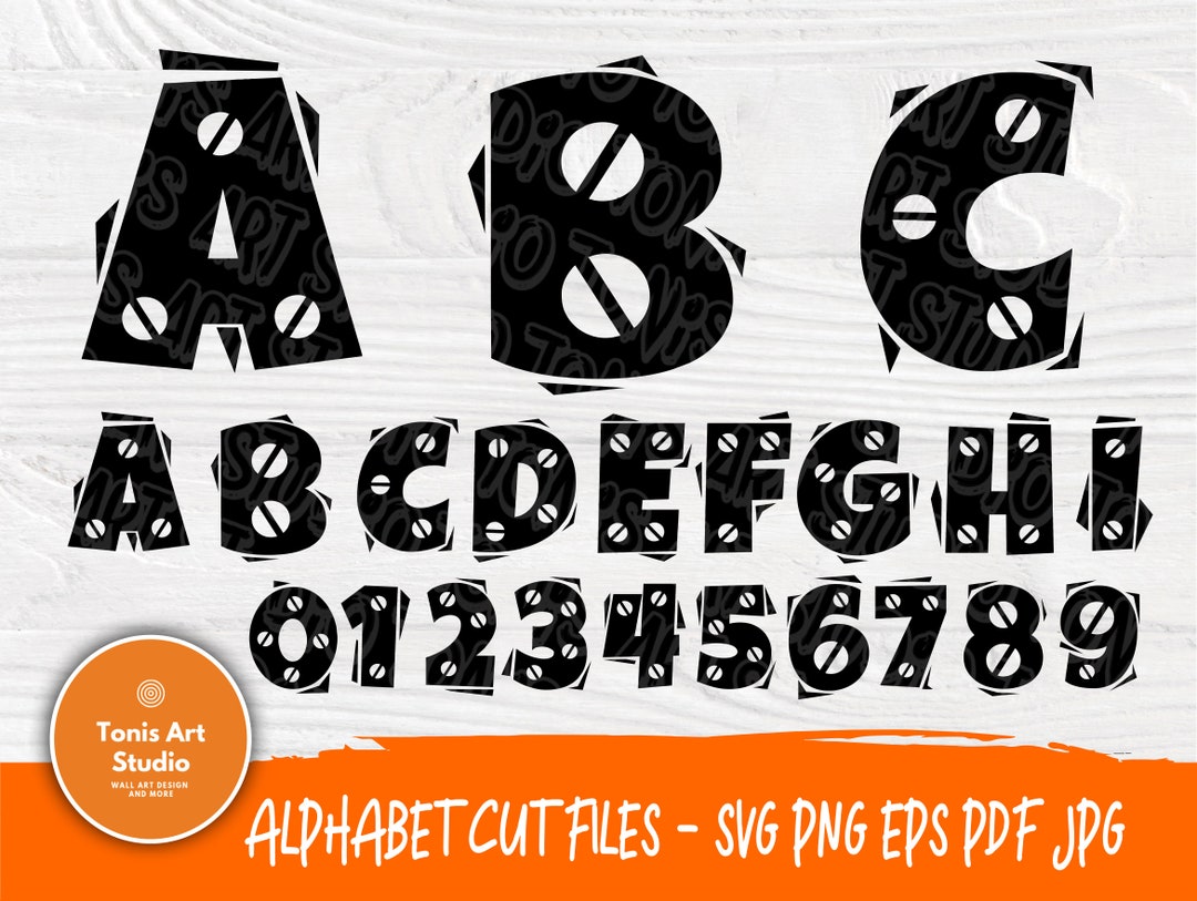 Construction Font Alphabet: SVG Cut Files (digital Download) - Etsy UK