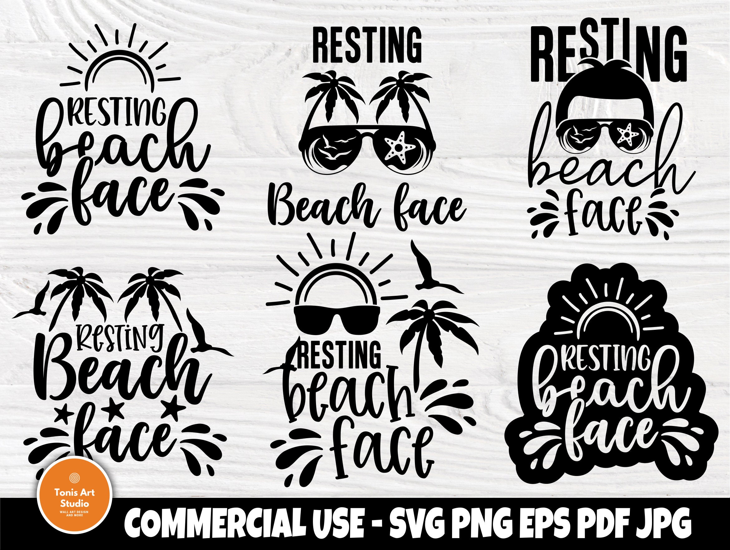 Resting Beach Face SVG Summer Svg Vacation Shirt - Etsy Australia