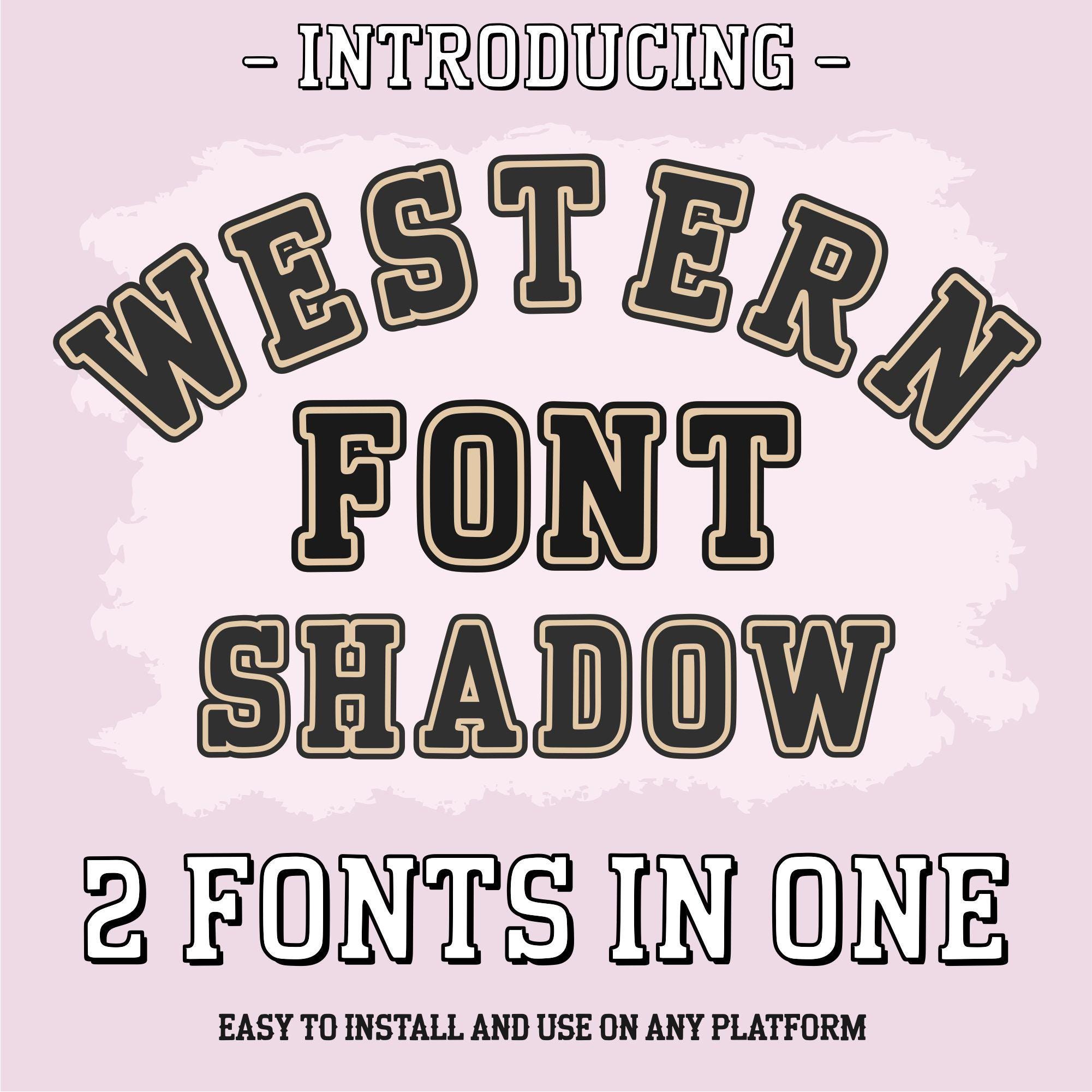 Western Font Bundle, Vintage Cowboy Serif, 4 Styles (OTF,TTF) - Etsy