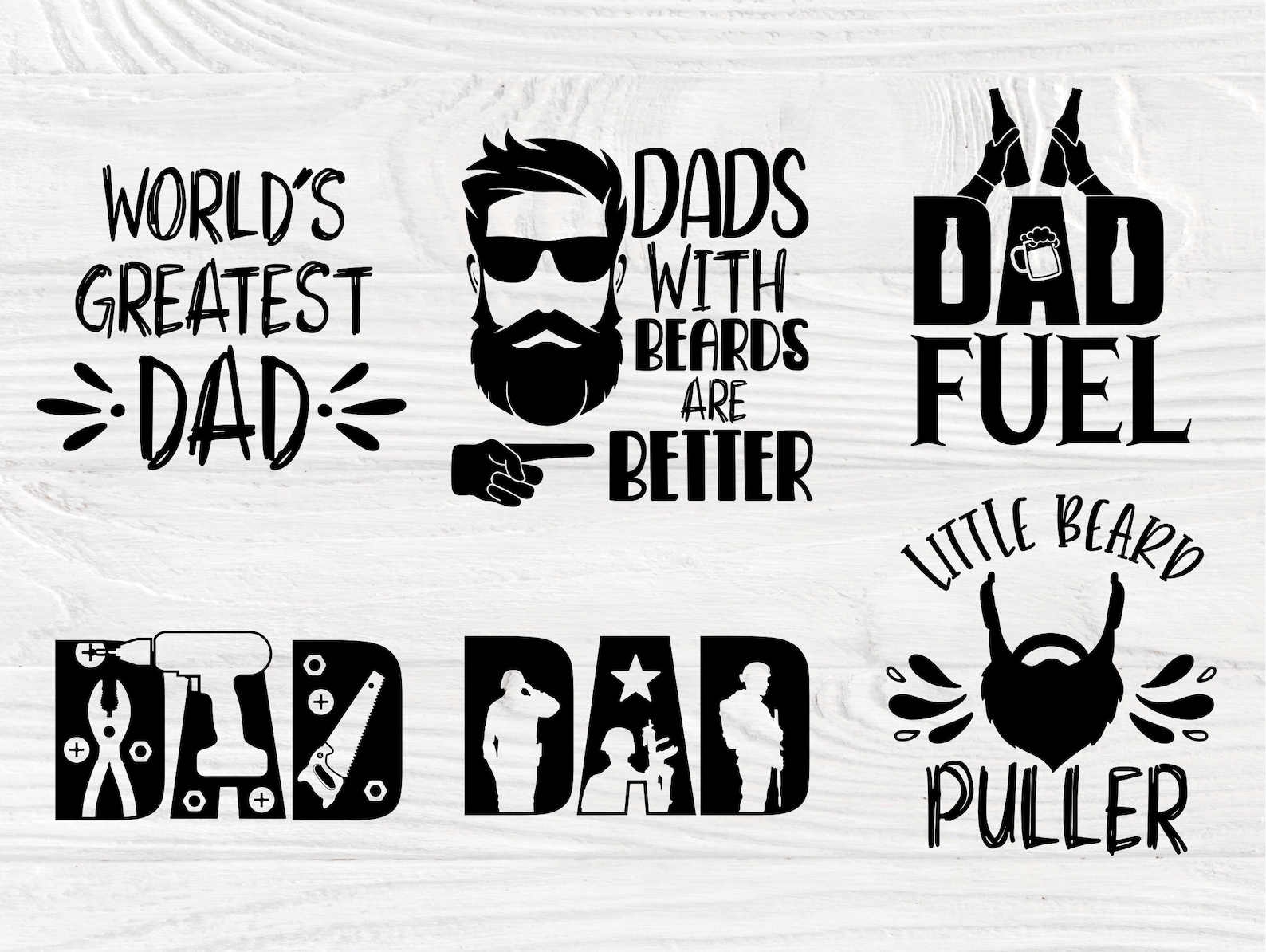 Fathers Day Svg Beard Svg Dad Signs Beer Svg - Etsy