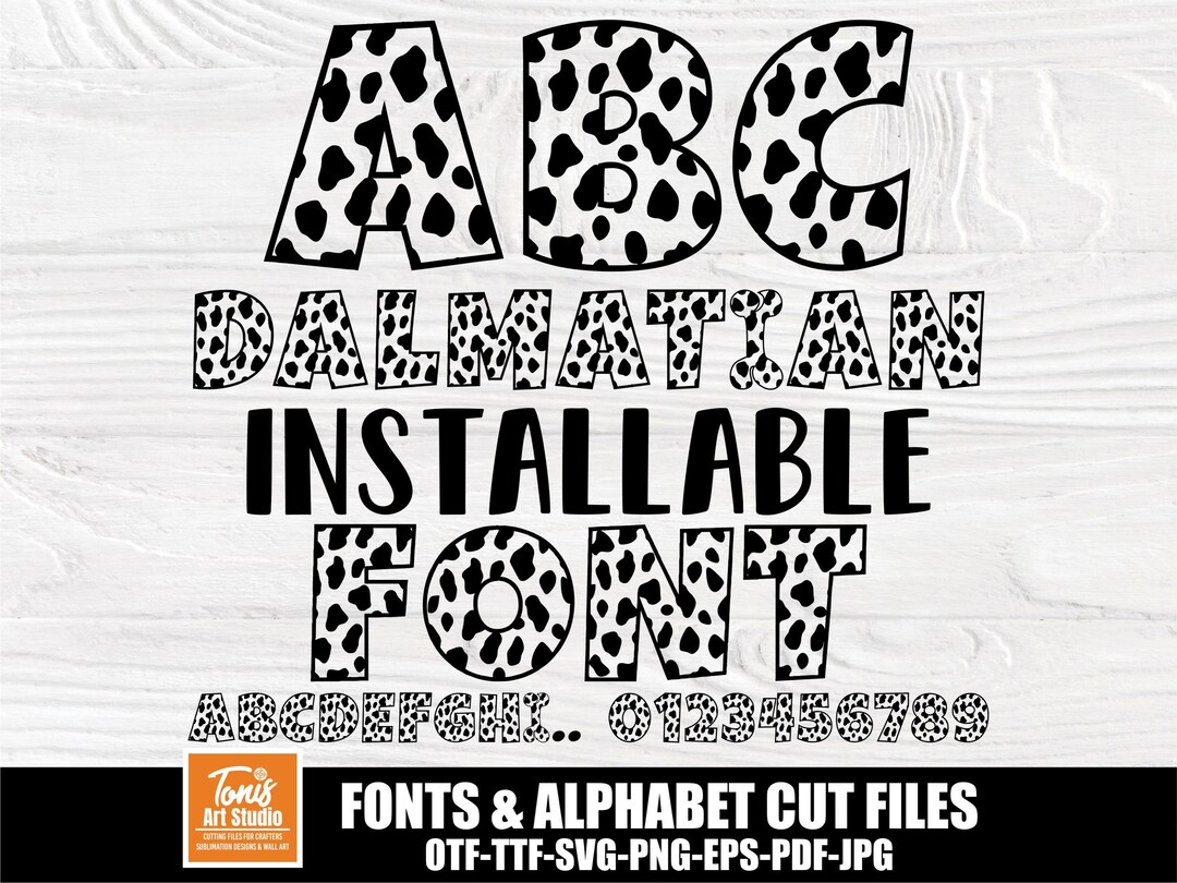 Dalmatian Font SVG | Dalmatian Alphabet | Dalmatians Letters | Stencil ...