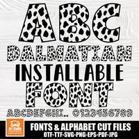 Custom Dot Dalmatian Alphabet With Cute Circle Background Png, Polka ...
