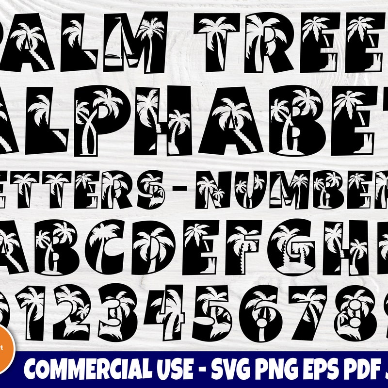 Palm Tree Monogram - Etsy
