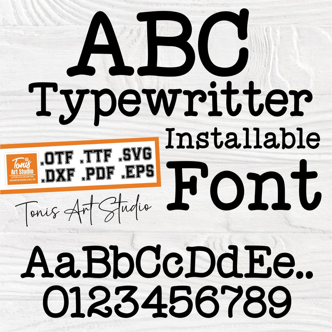 Typewriter Font Svg | Vintage Font OTF, TTF | Typewritter Alphabet ...