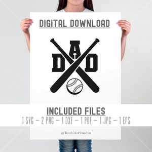 Baseball Dad Svg | Baseball Svg Cutting Files | Baseball Bat Clipart ...